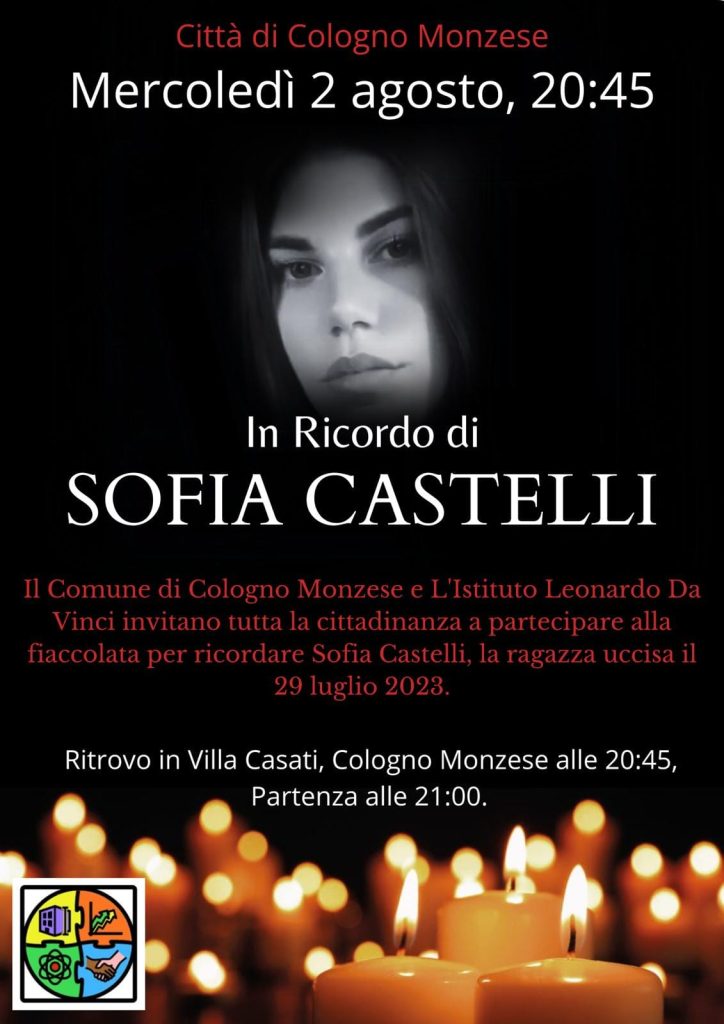 Fiaccolata in memoria della giovane Sofia Castelli - Quindici News